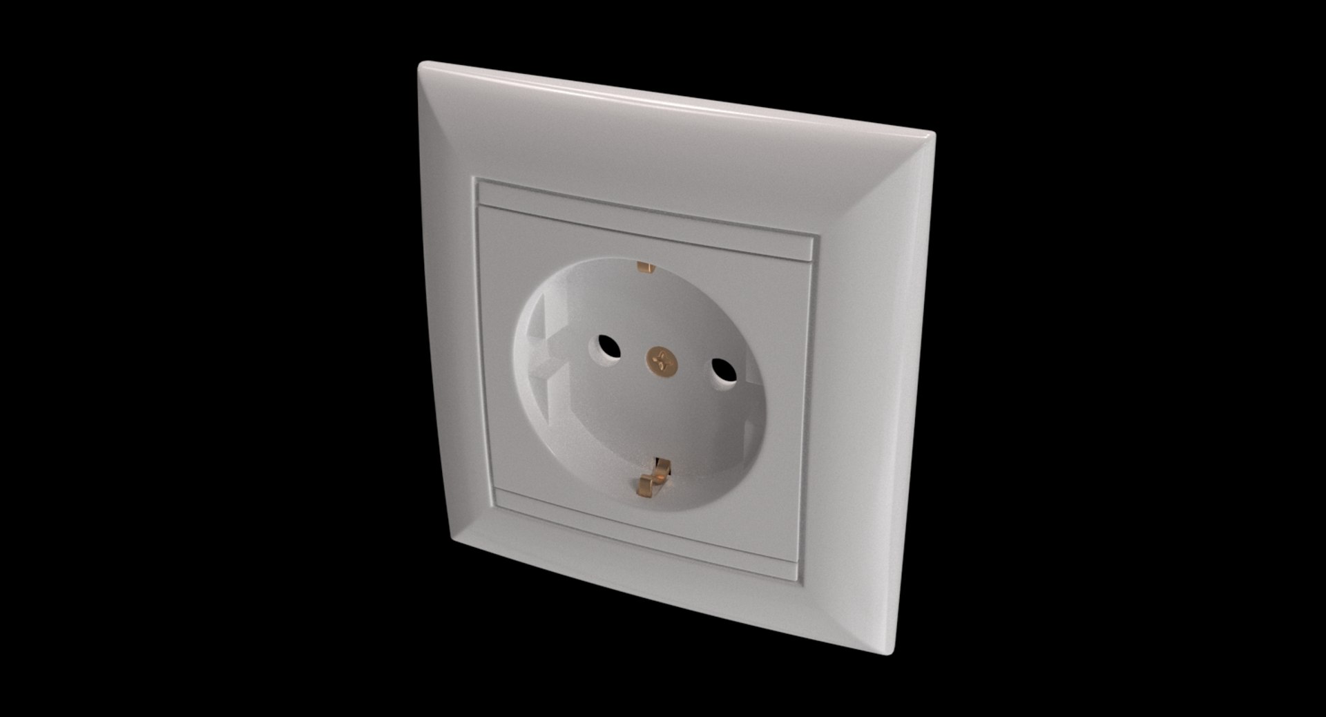 3d model of power socket