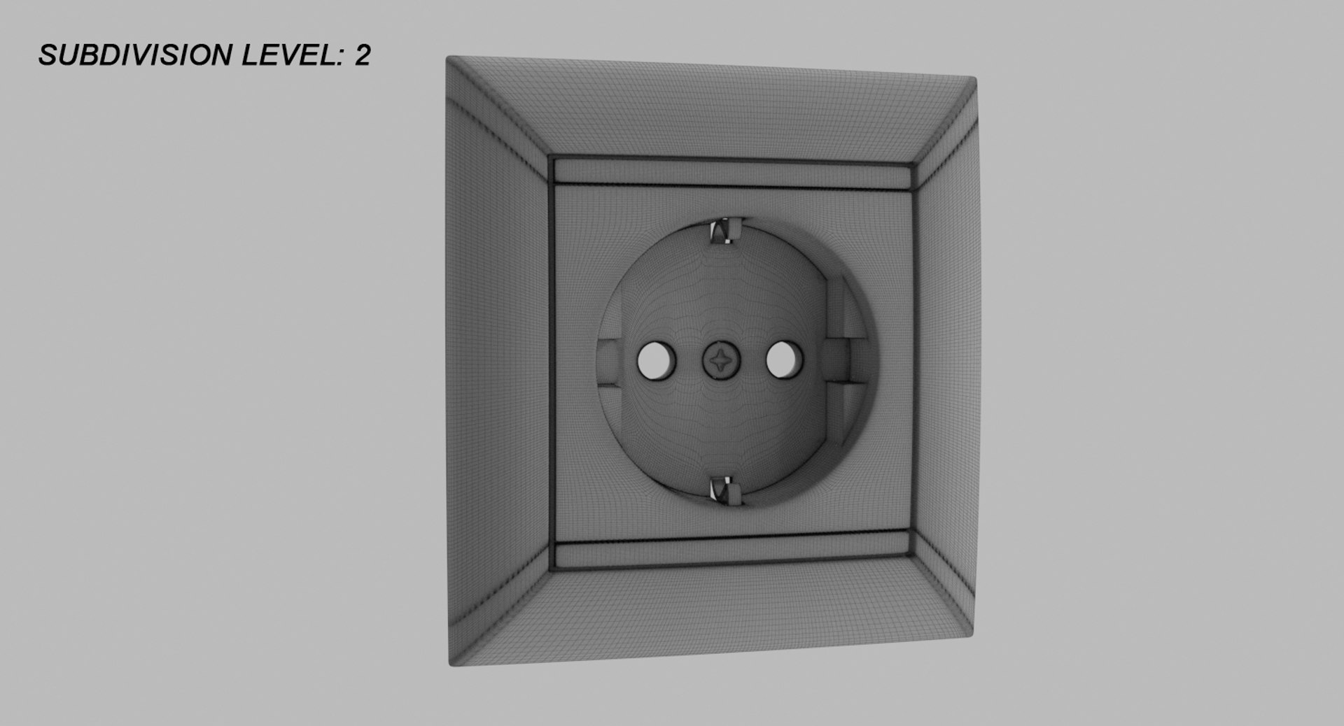 3d model of power socket