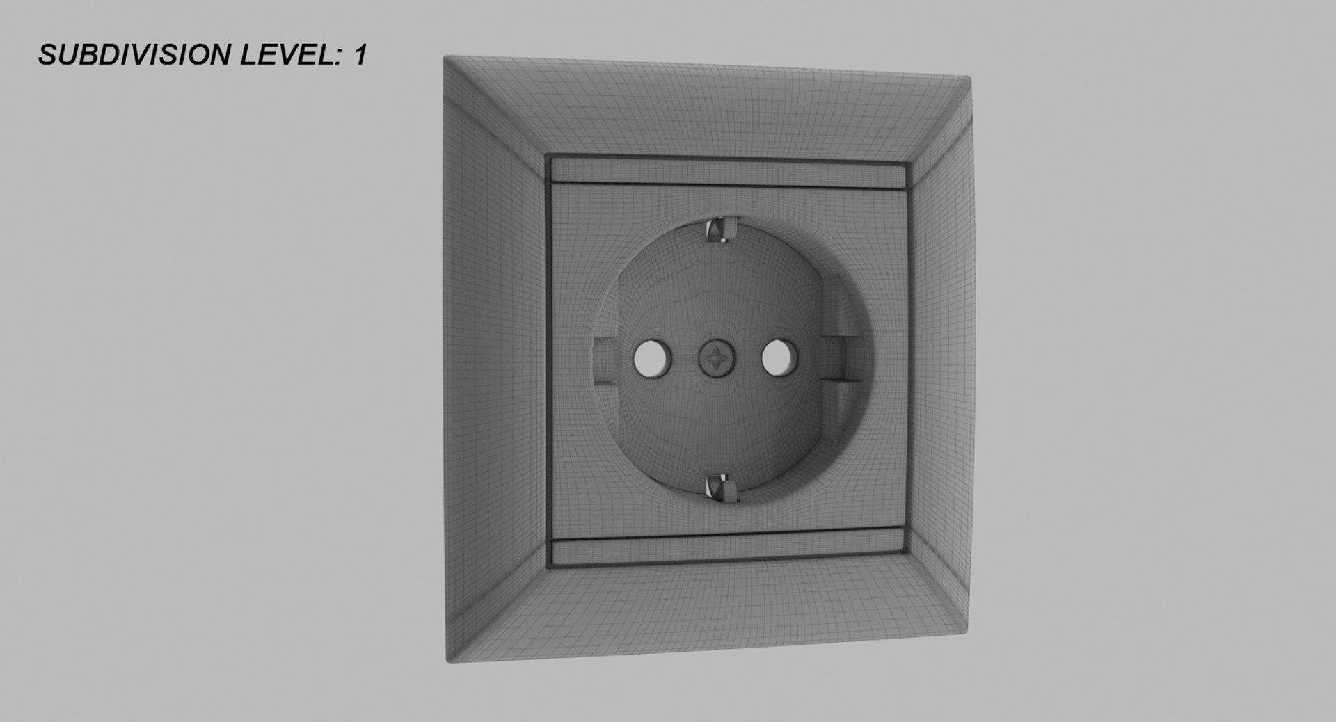 3d model of power socket