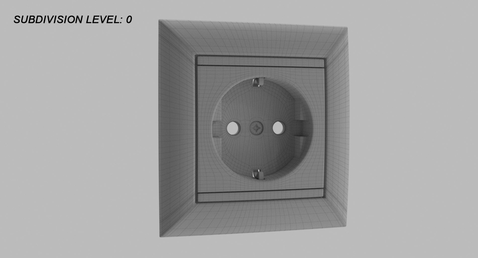 3d model of power socket