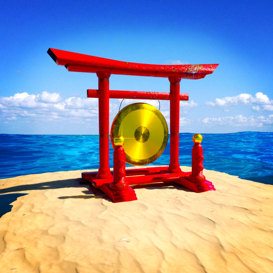 3D Chinese Gong - TurboSquid 1198380