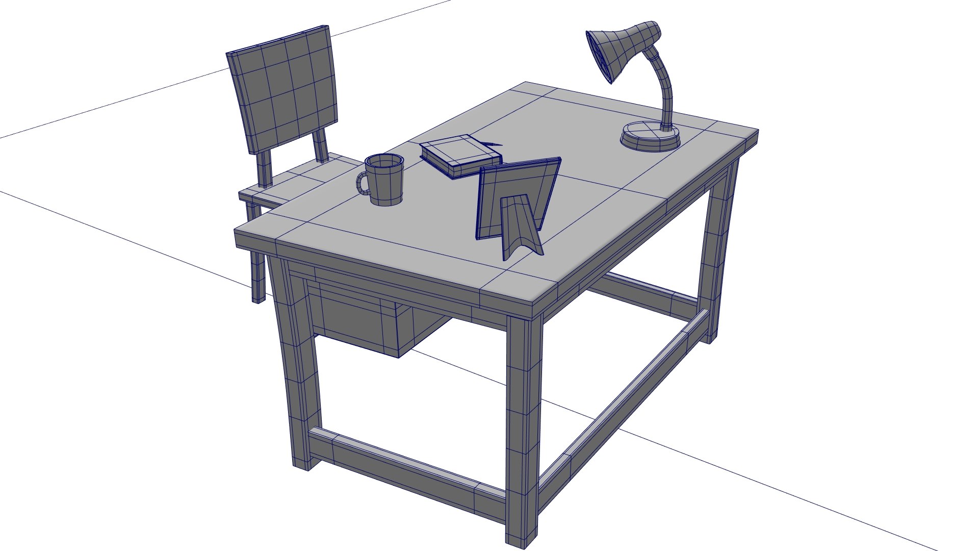 3D Cartoon Desk - TurboSquid 1631929