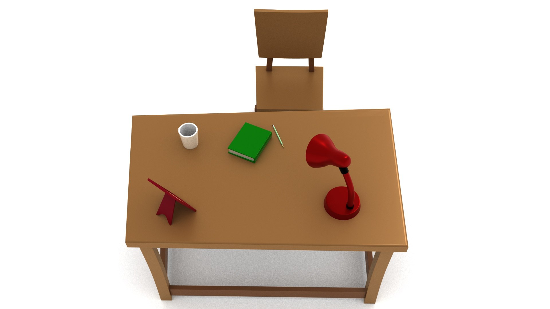 3D Cartoon Desk - TurboSquid 1631929