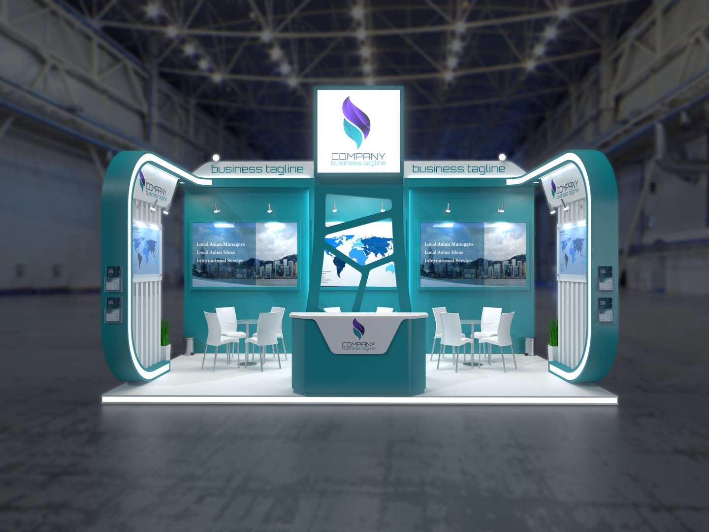 Exhibition Stand 6x3m Model - TurboSquid 1529058