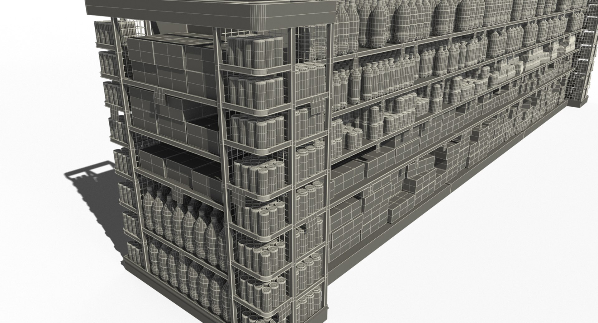 3d Model Store Shelf Generic