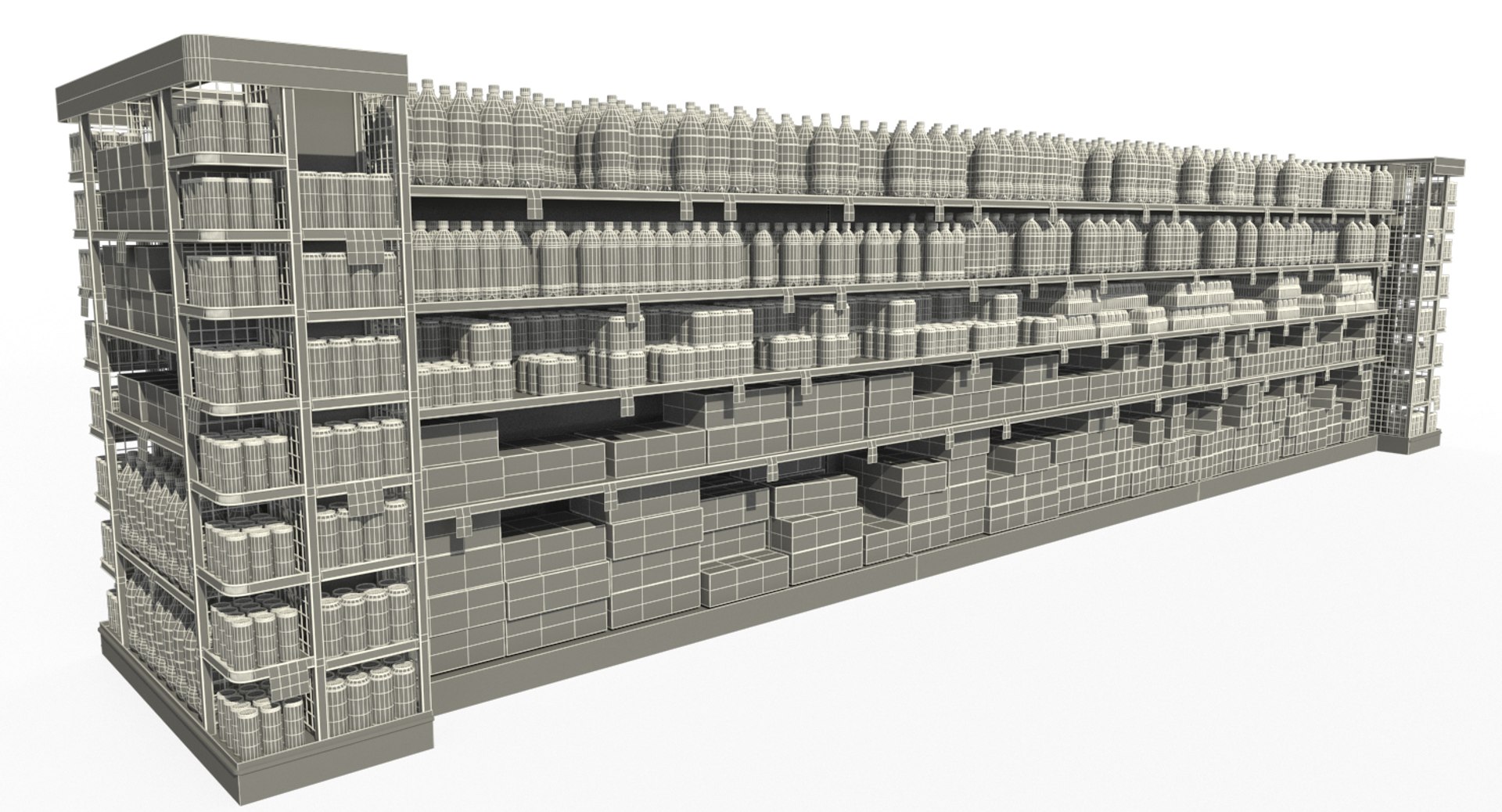 3d Model Store Shelf Generic