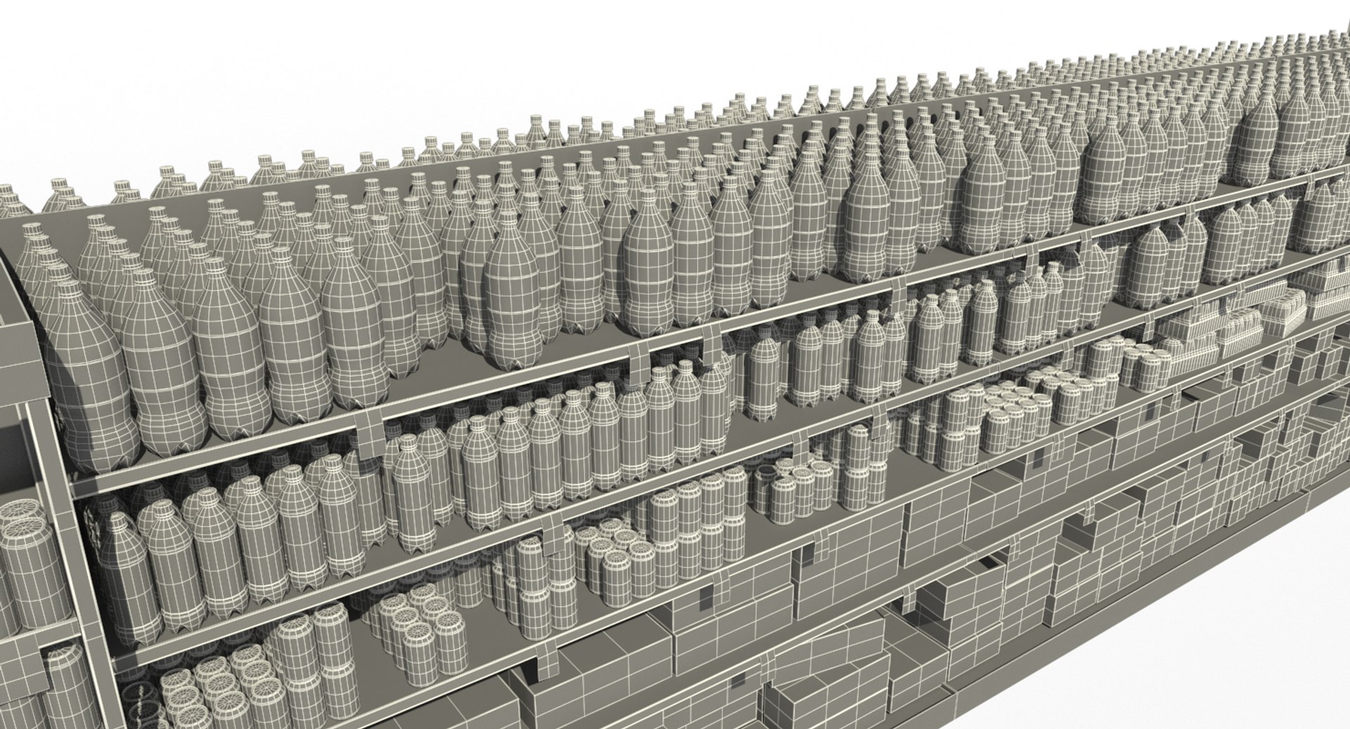 3d Model Store Shelf Generic