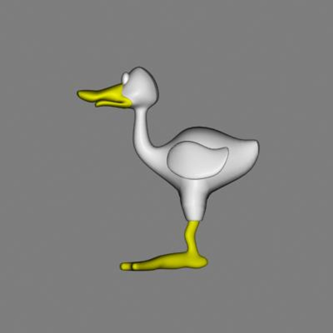 Duck Cartoon Bird 3d Model