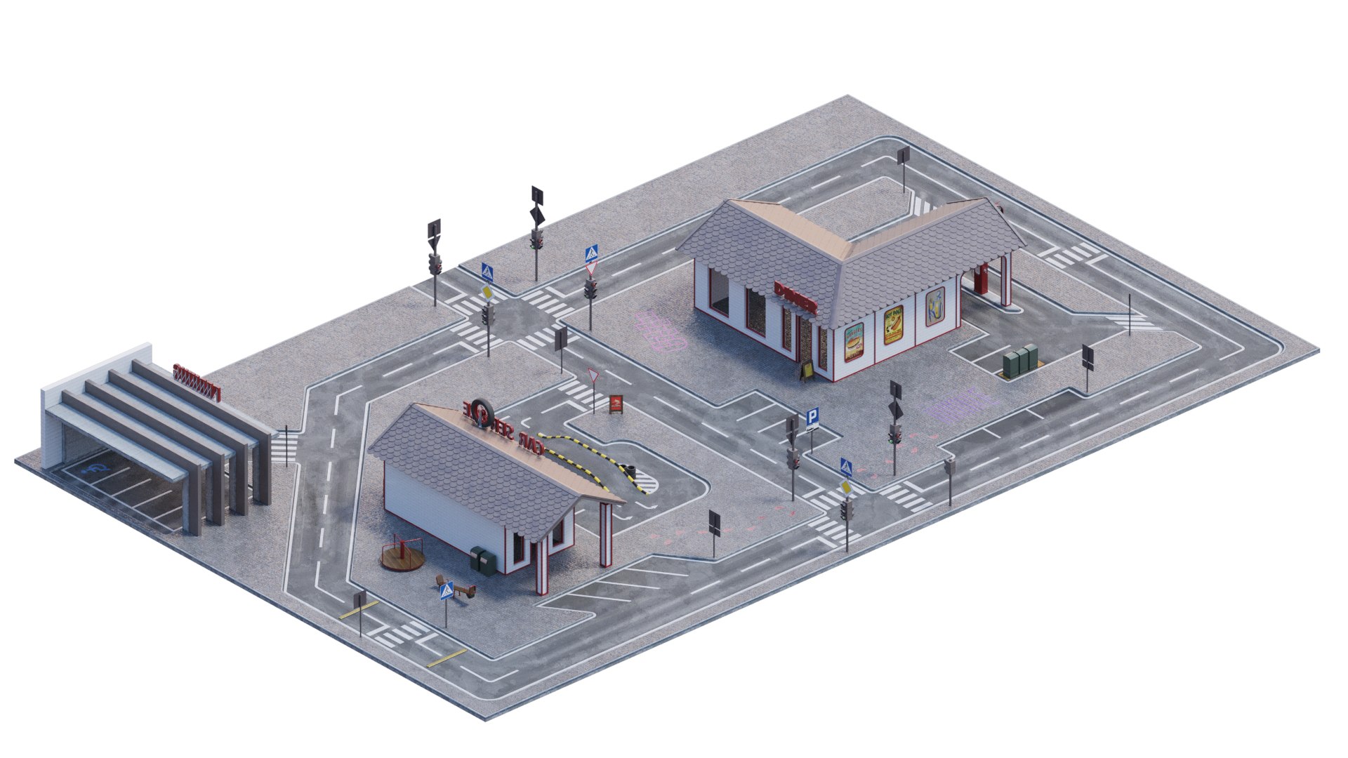 3D Model Playground City - TurboSquid 2002287