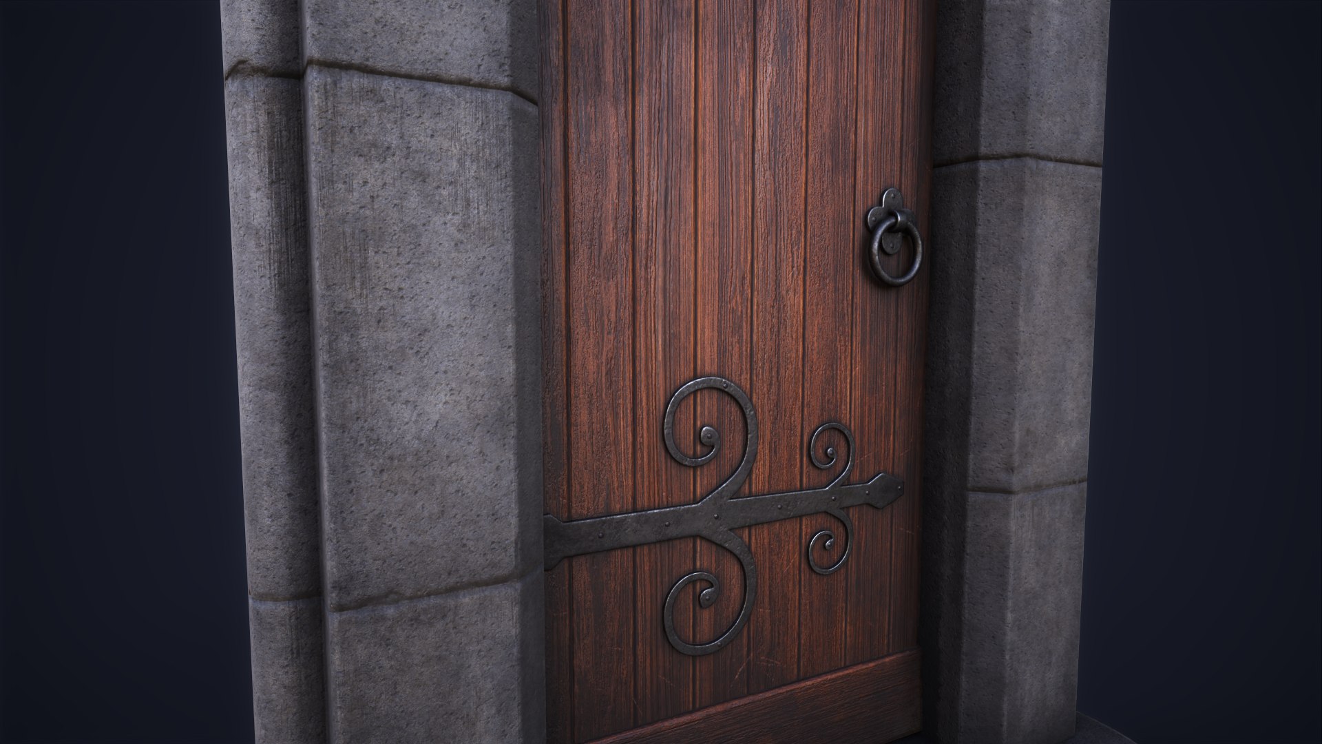 3D Model Old Front Door - TurboSquid 2072161