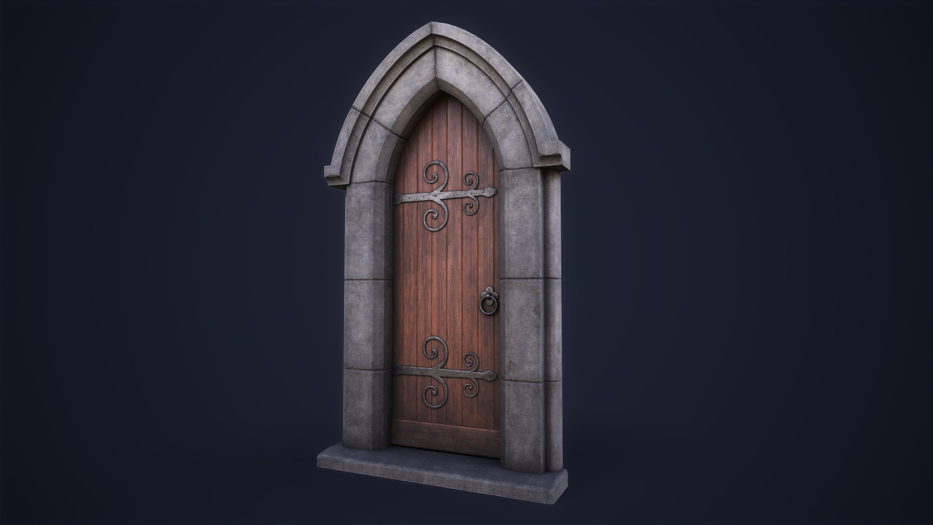 3D Model Old Front Door - TurboSquid 2072161