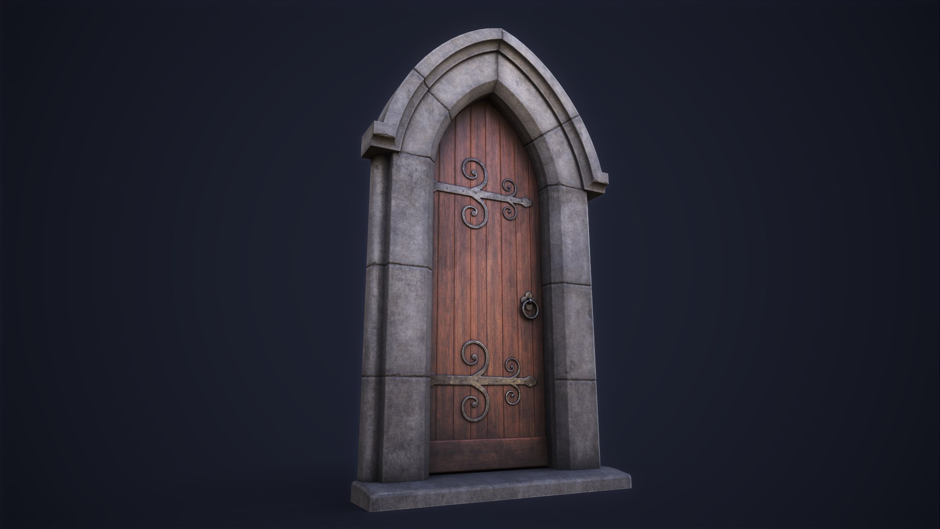 3D Model Old Front Door - TurboSquid 2072161