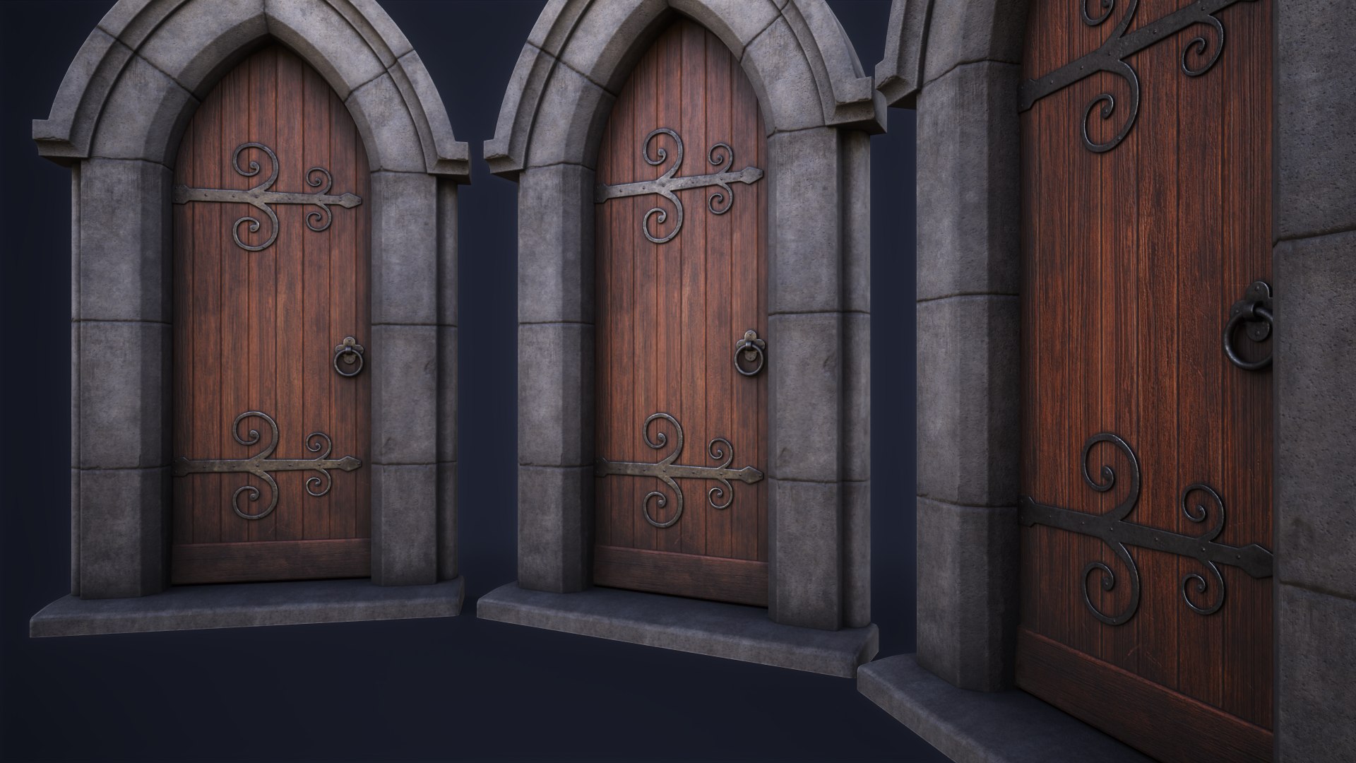 3D Model Old Front Door - TurboSquid 2072161