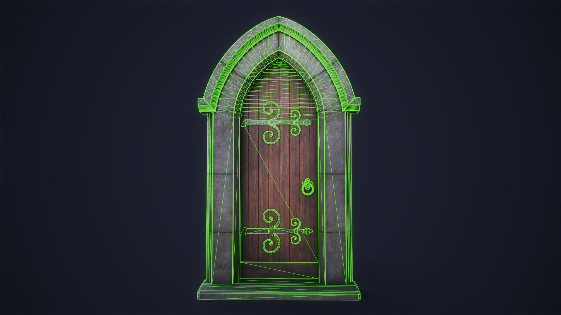 3D Model Old Front Door - TurboSquid 2072161