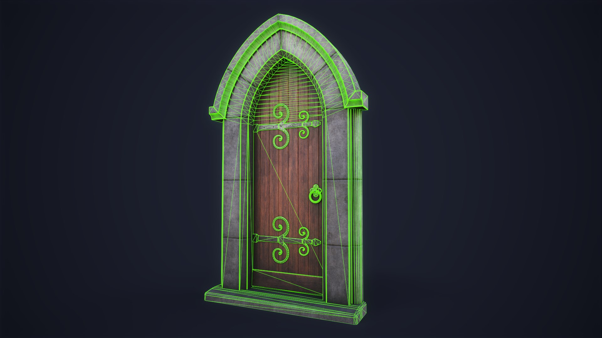 3D Model Old Front Door - TurboSquid 2072161