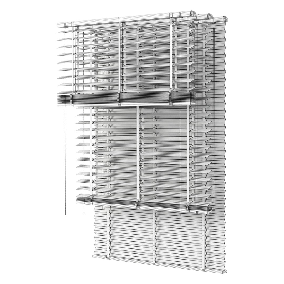 Wooden Blinds Set 25 Model - TurboSquid 2203075