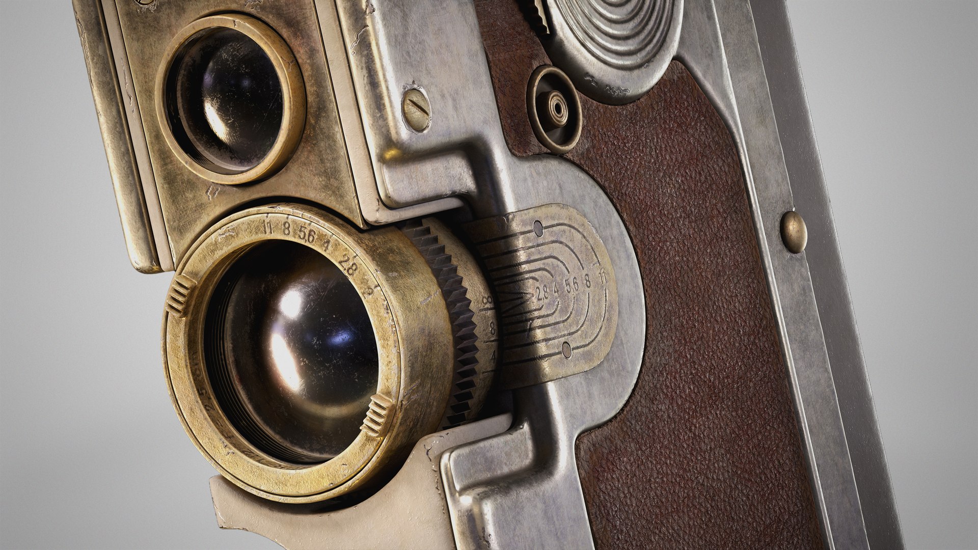 3D Model Vintage Camera Goerz Minicord - Subminiature Retro Camera ...