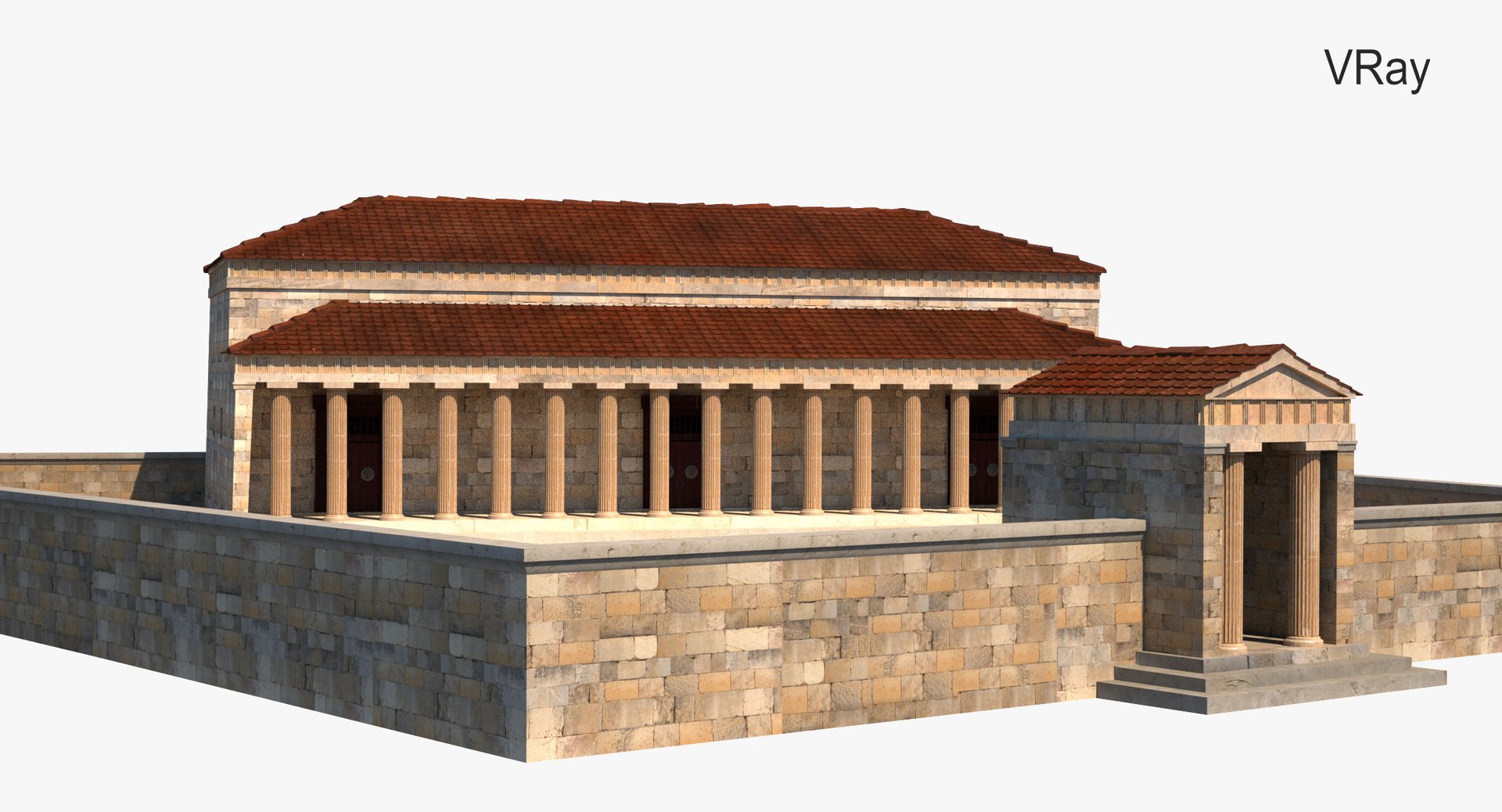 Chalkotheke Treasury Pillars 3D - TurboSquid 1273739