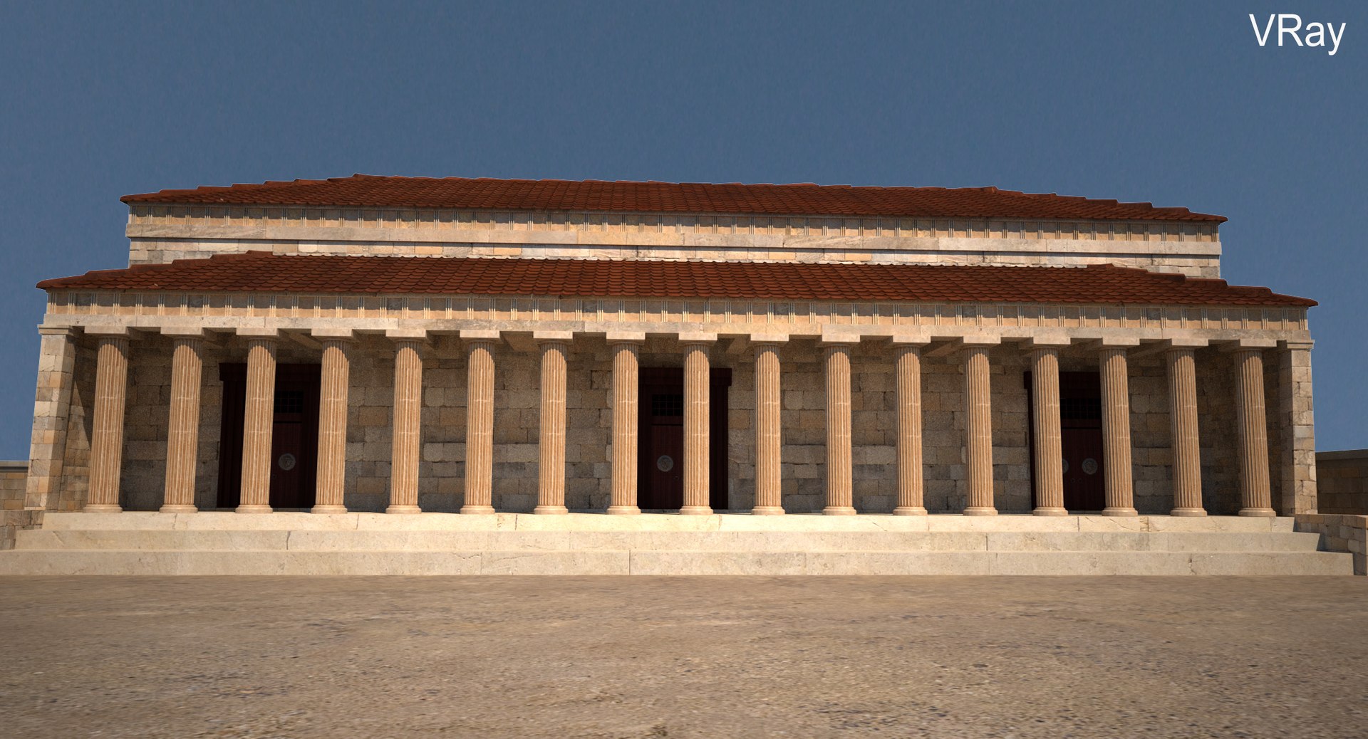 Chalkotheke Treasury Pillars 3D - TurboSquid 1273739