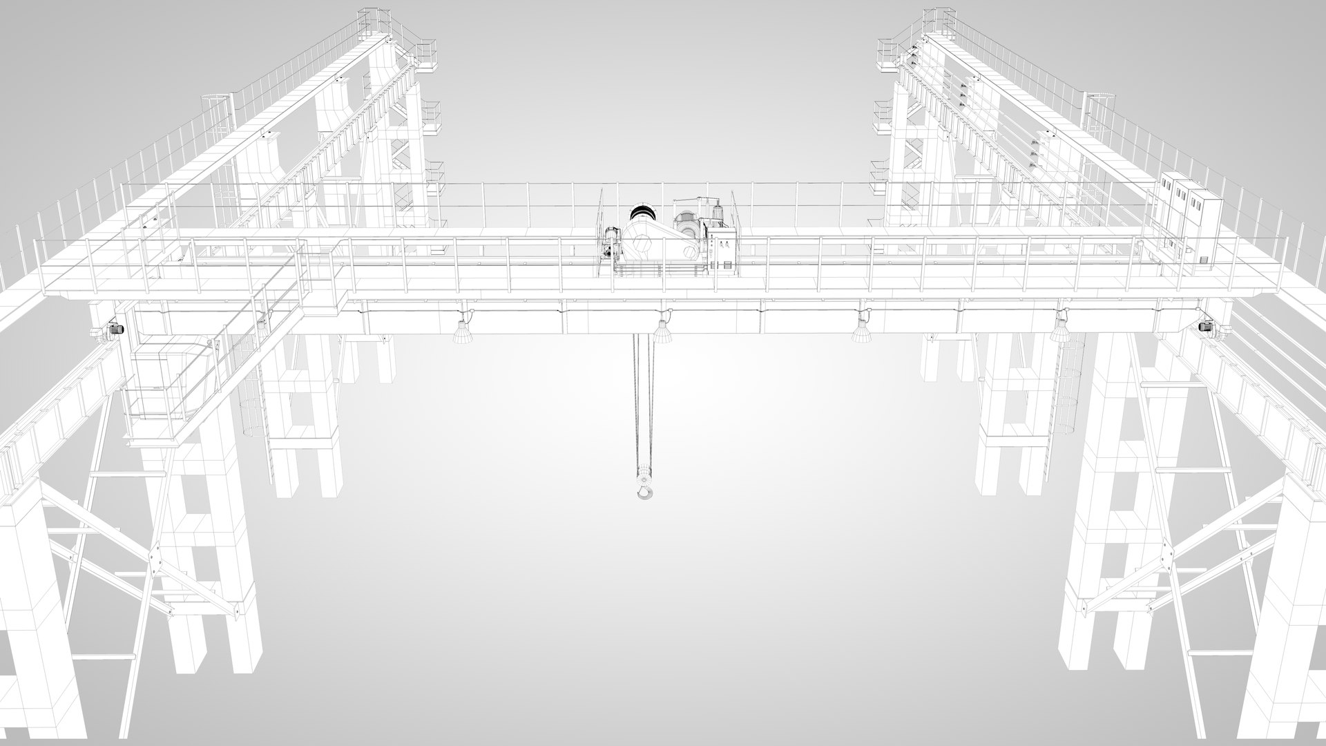 Crane overhead model - TurboSquid 1679408