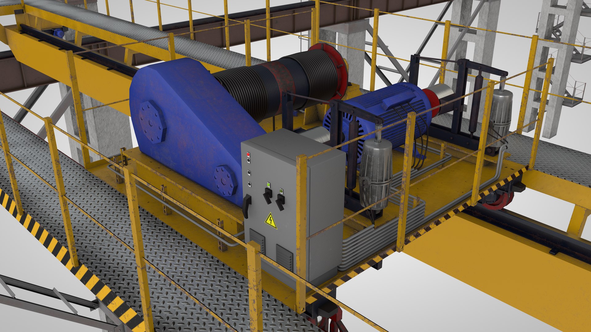 Crane Overhead Model - TurboSquid 1679408