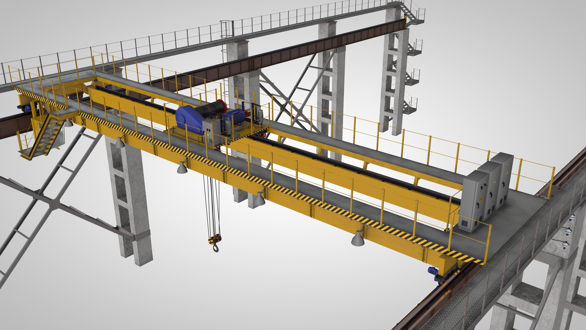 Crane Overhead Model - TurboSquid 1679408