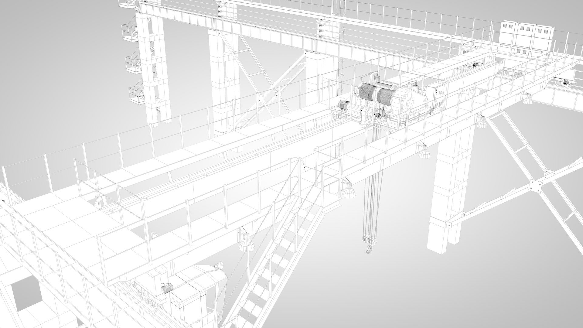 Crane Overhead Model - TurboSquid 1679408