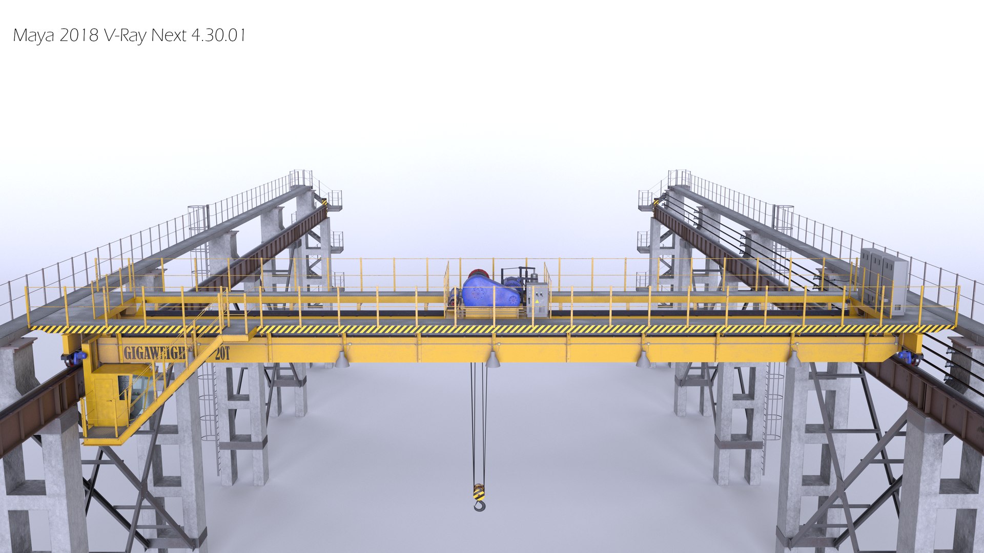 Crane Overhead Model - TurboSquid 1679408