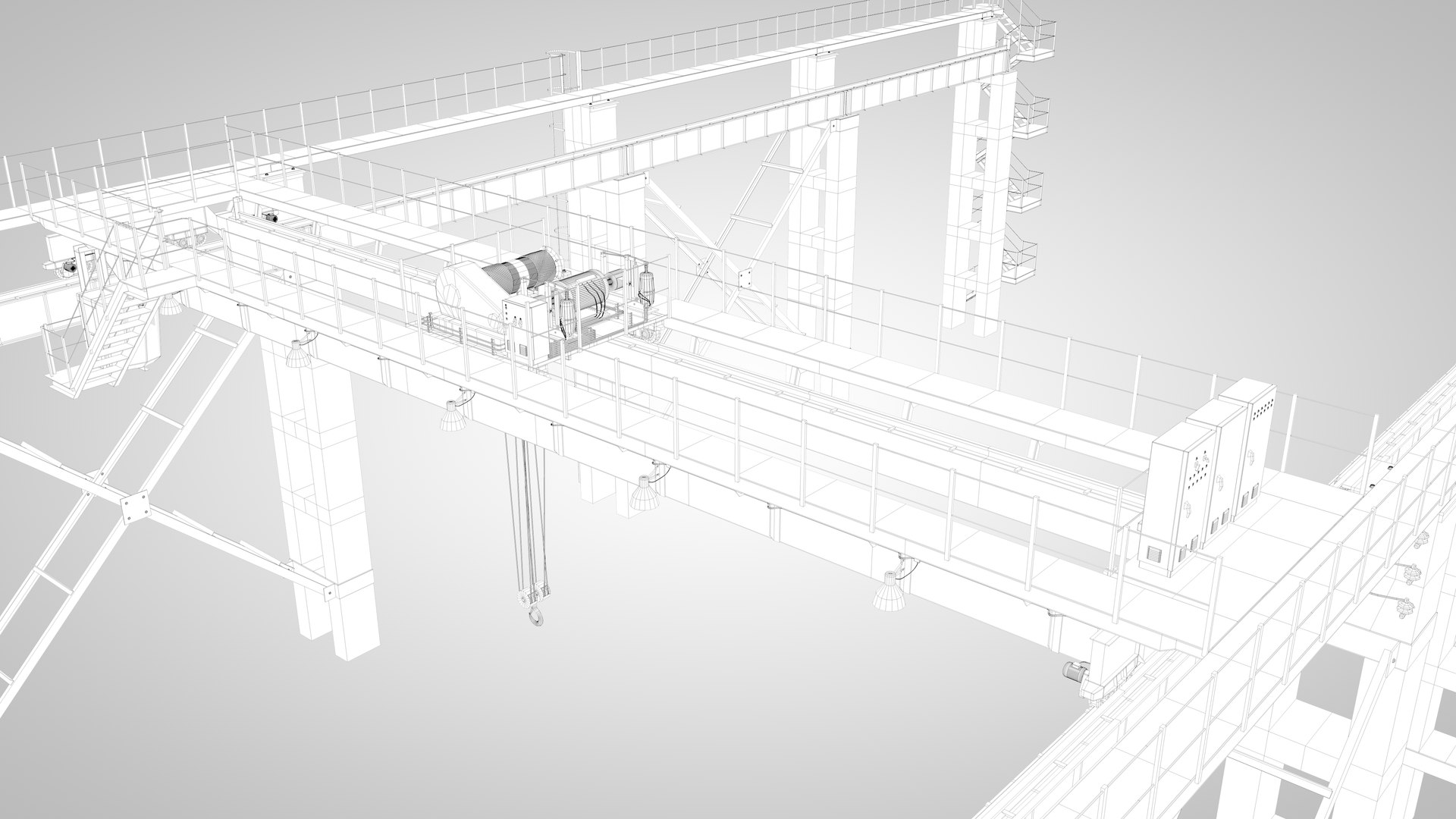 Crane overhead model - TurboSquid 1679408