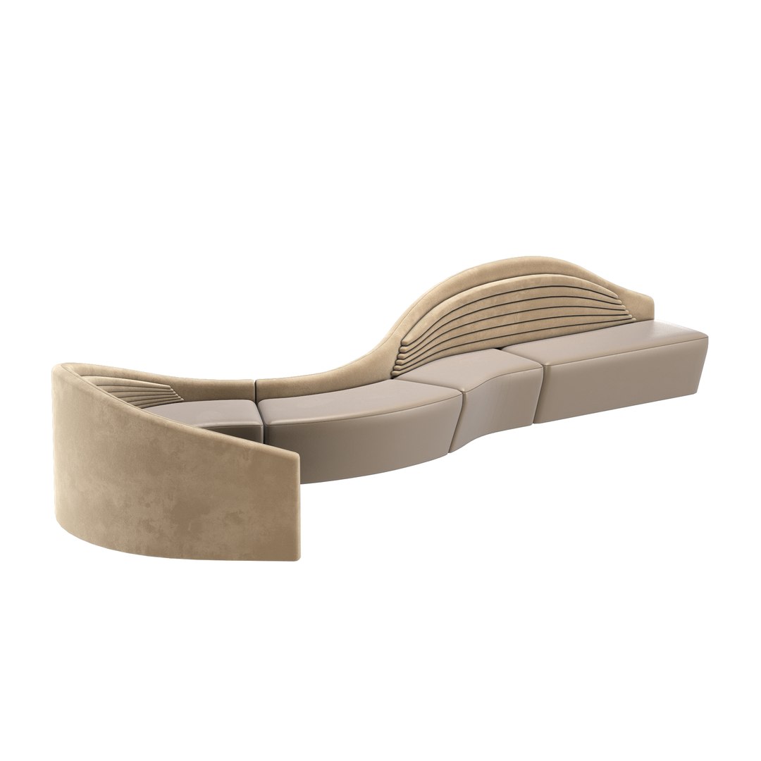 3D Model VIP Lounge Lobby Sofa L - TurboSquid 2118192