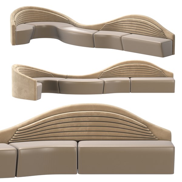 modelo 3d Sofá del vestíbulo del salón VIP L - TurboSquid 2118192