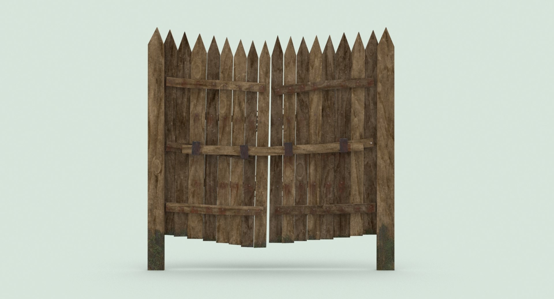 Wooden Gate Ready 3D Model - TurboSquid 1360056