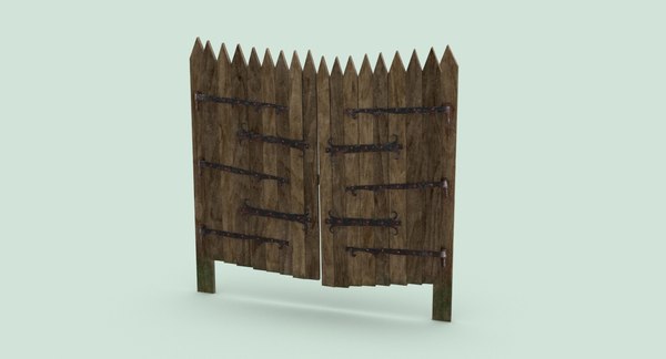 Wooden gate ready 3D model - TurboSquid 1360056