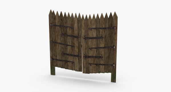 Wooden gate ready 3D model - TurboSquid 1360056