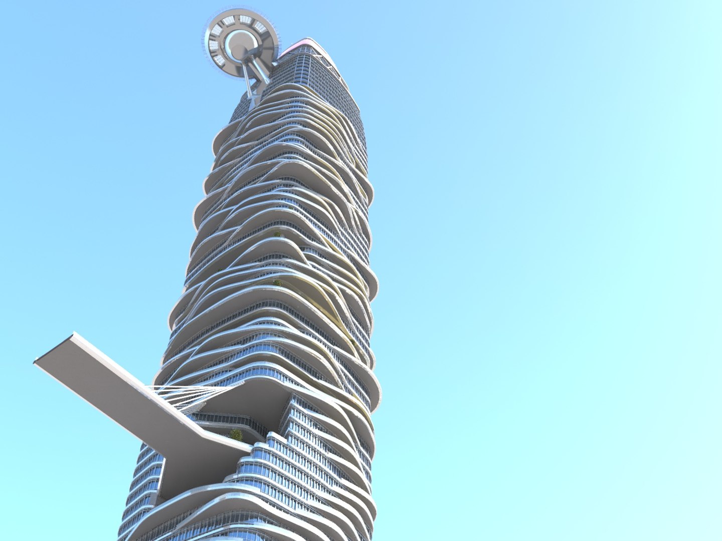 3D Aqua Tower Model - TurboSquid 2104191