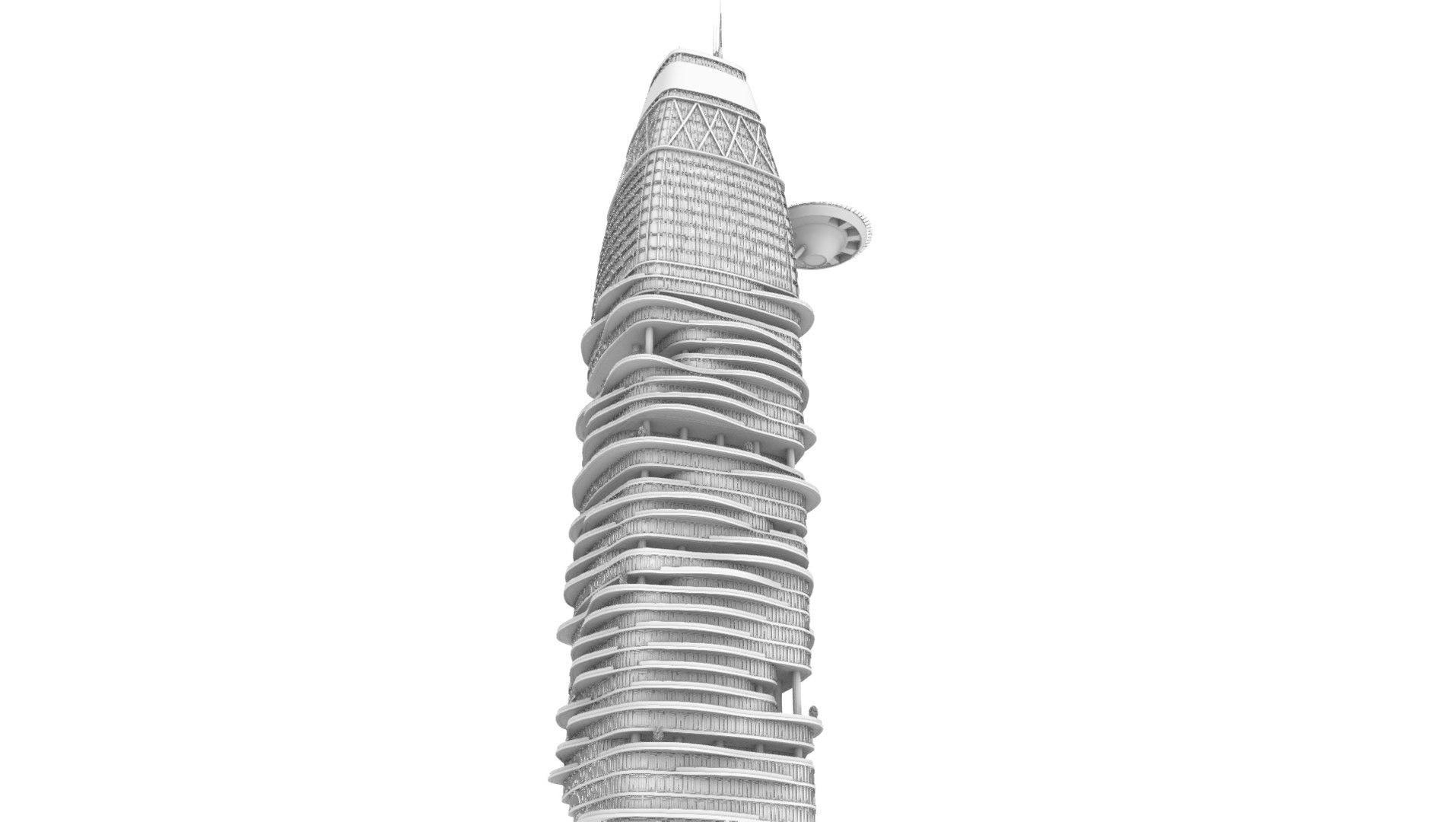 3D Aqua Tower Model - TurboSquid 2104191
