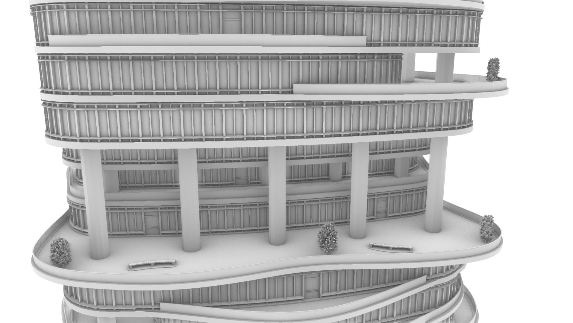 3D Aqua Tower Model - TurboSquid 2104191