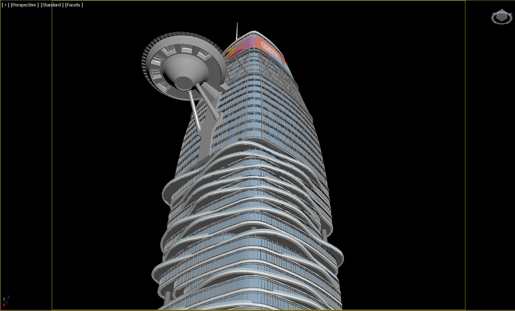 3D Aqua Tower Model - TurboSquid 2104191