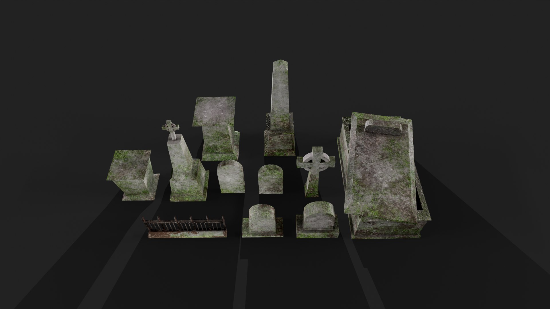 3D Old cemetery model - TurboSquid 2103856