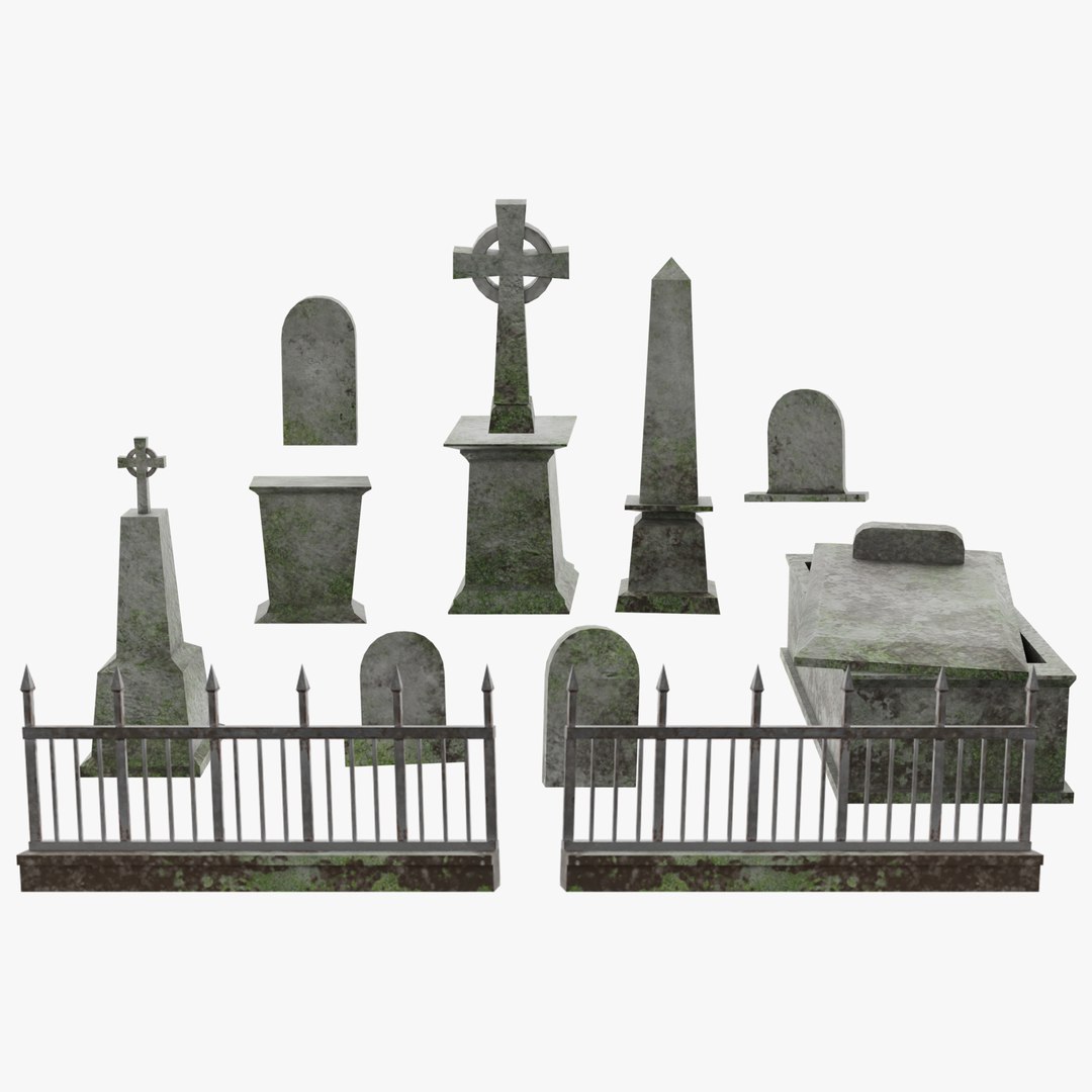3D Old cemetery model - TurboSquid 2103856