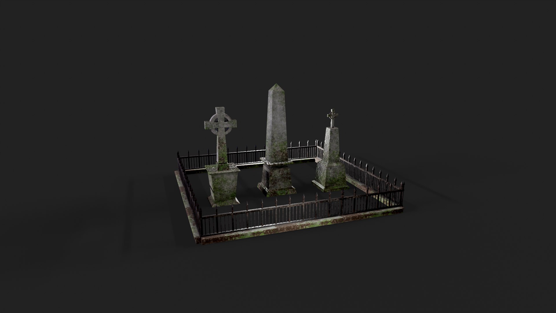 3D Old cemetery model - TurboSquid 2103856