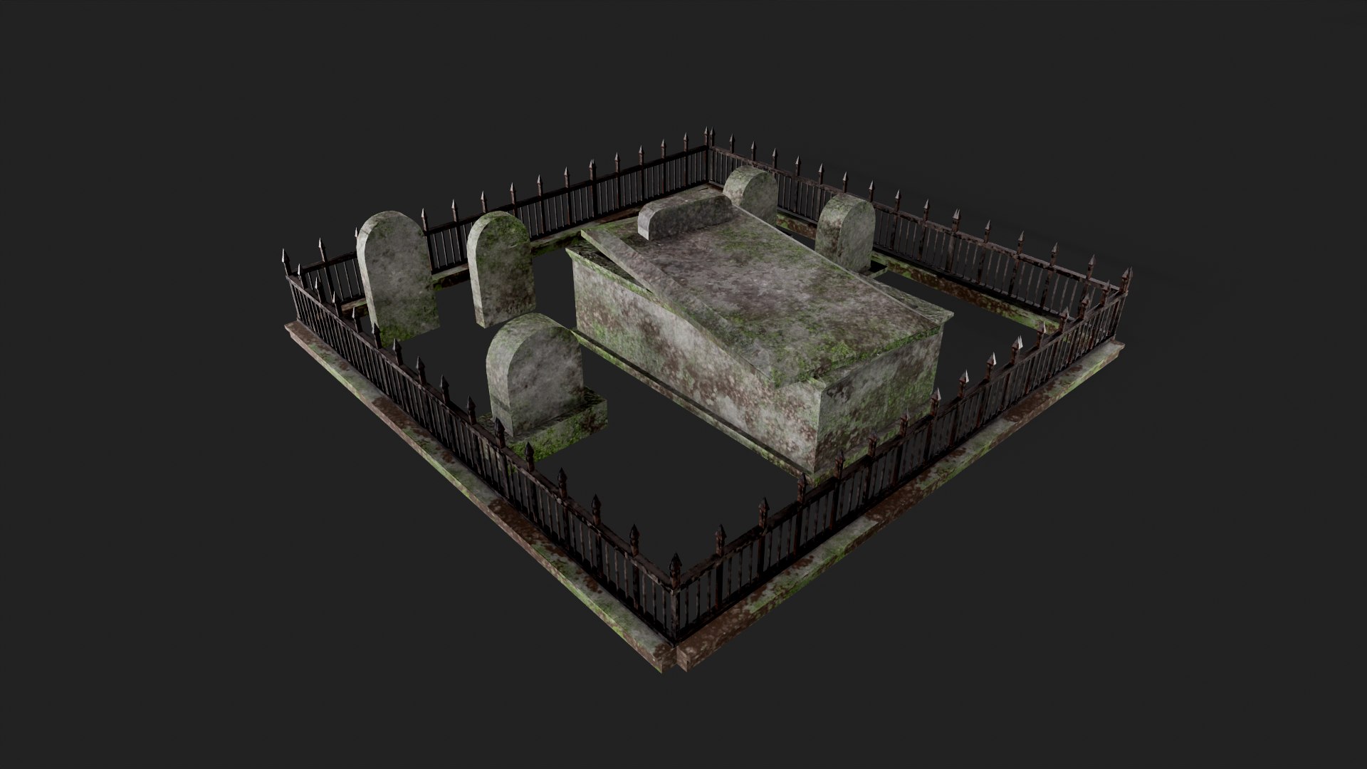 3D Old cemetery model - TurboSquid 2103856