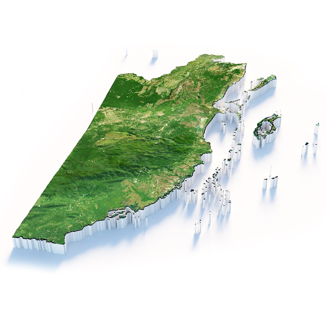 3D Model Belize Terrain Map - TurboSquid 2335452