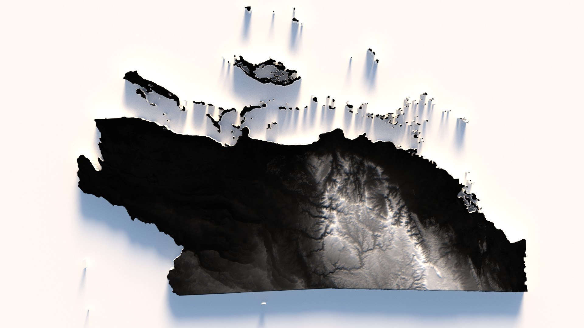 3D Model Belize Terrain Map - TurboSquid 2335452