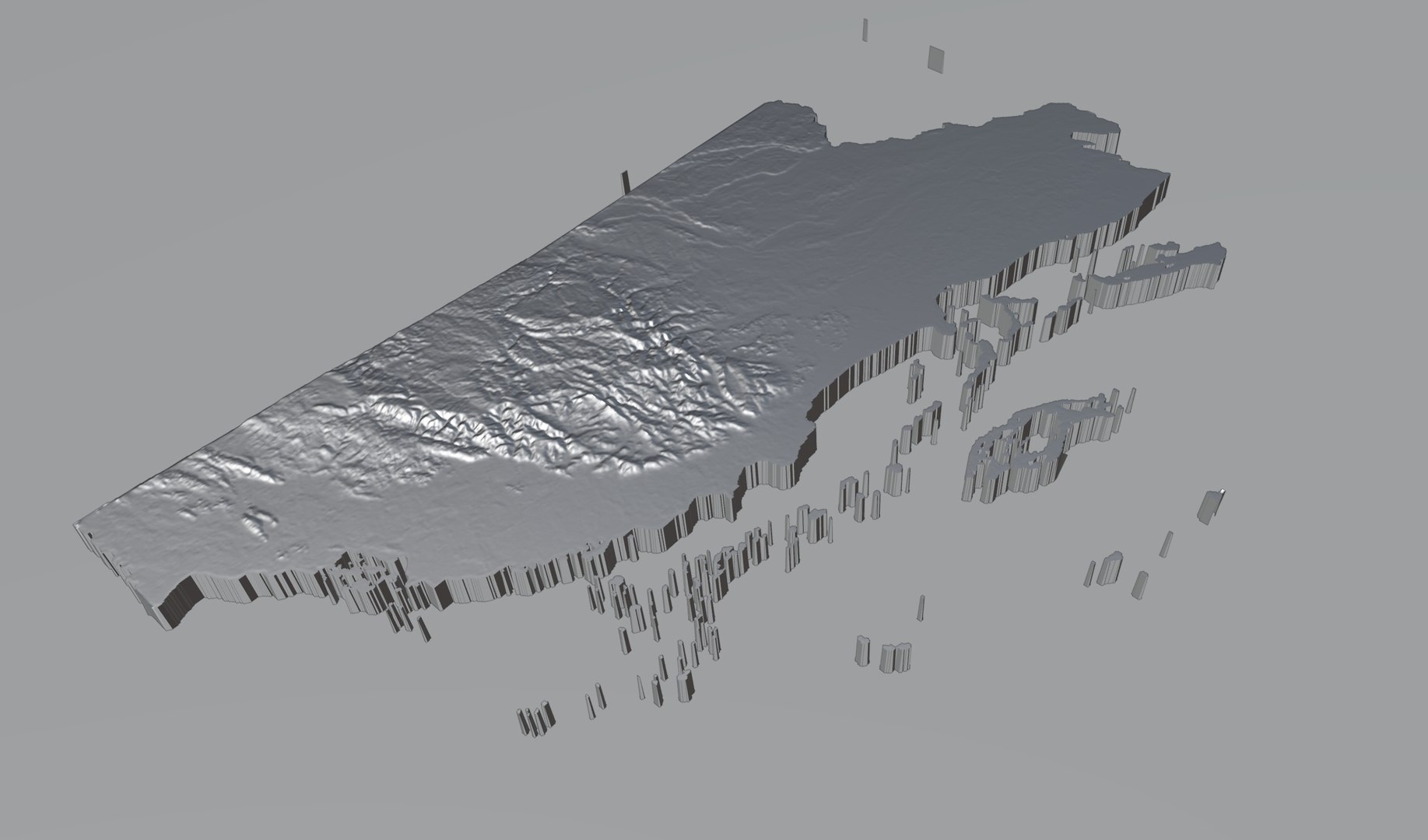 3D Model Belize Terrain Map - TurboSquid 2335452