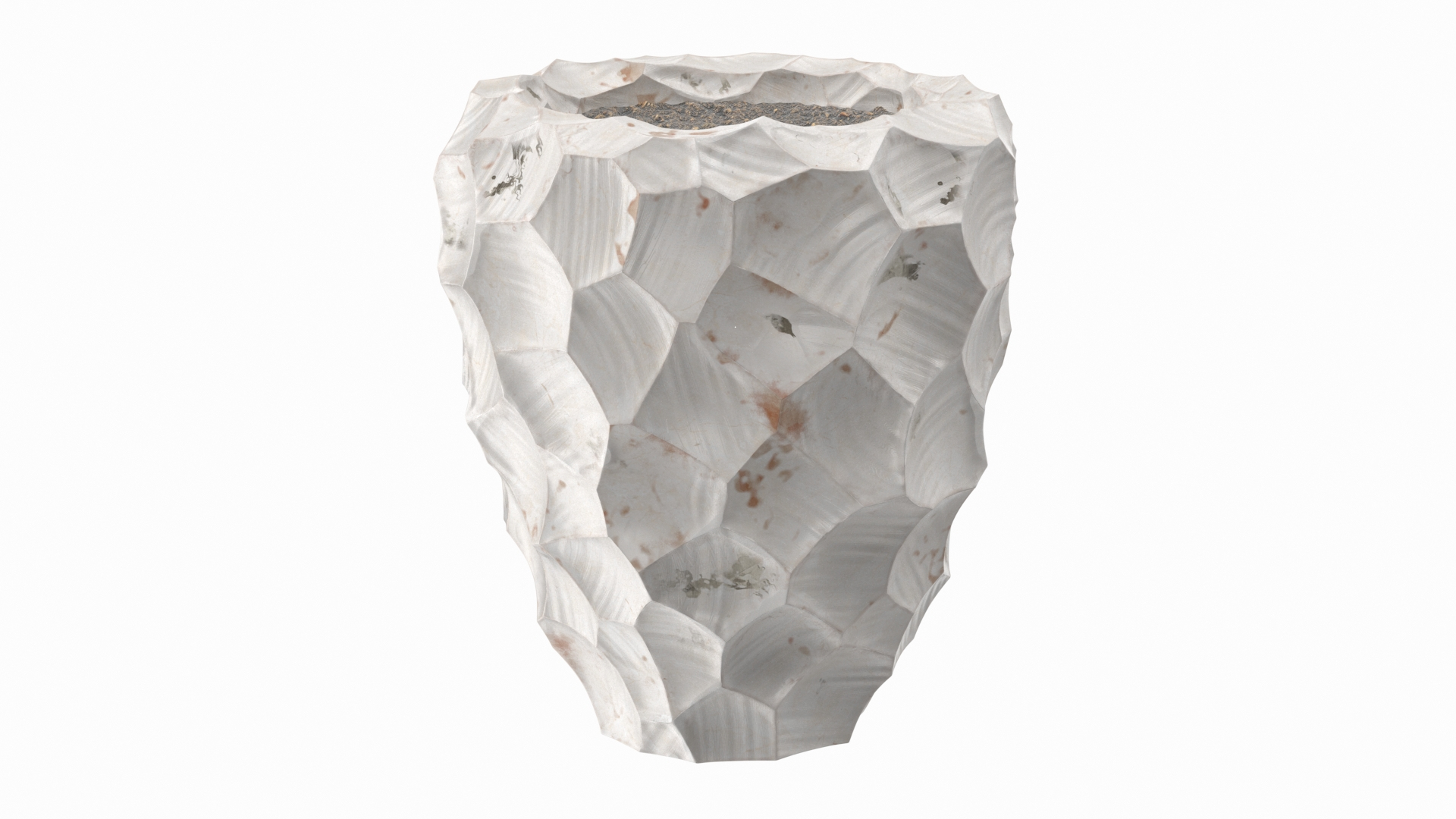 3D Modern Flower Pot With Soil Model - TurboSquid 1962439