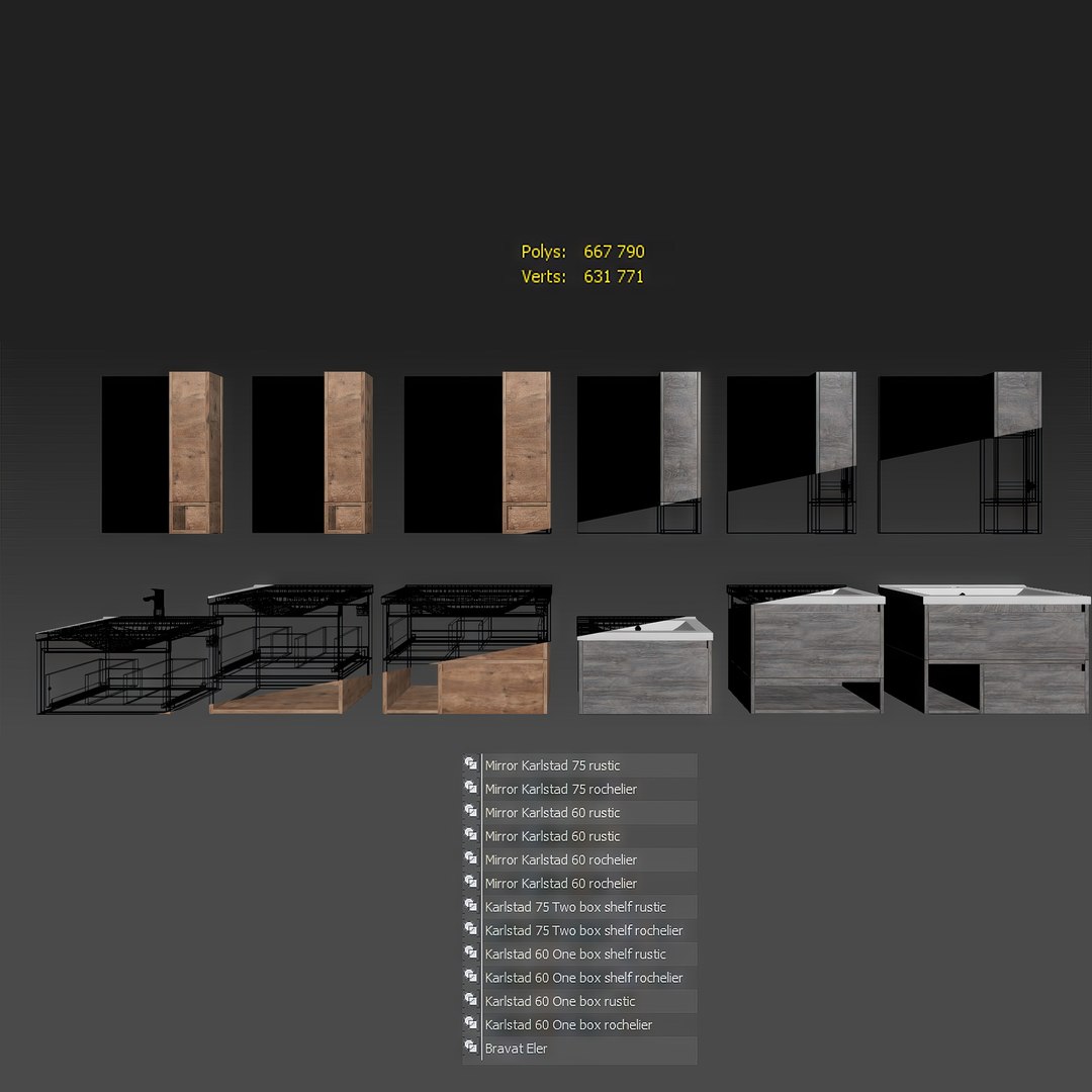 3D Stworki Karlstad 60-75 Rustic Oak Rochelle Model - TurboSquid 2187526