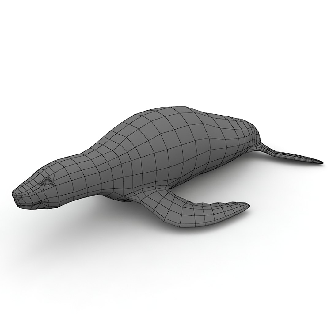 3d Fbx Polygonal Fur Seal
