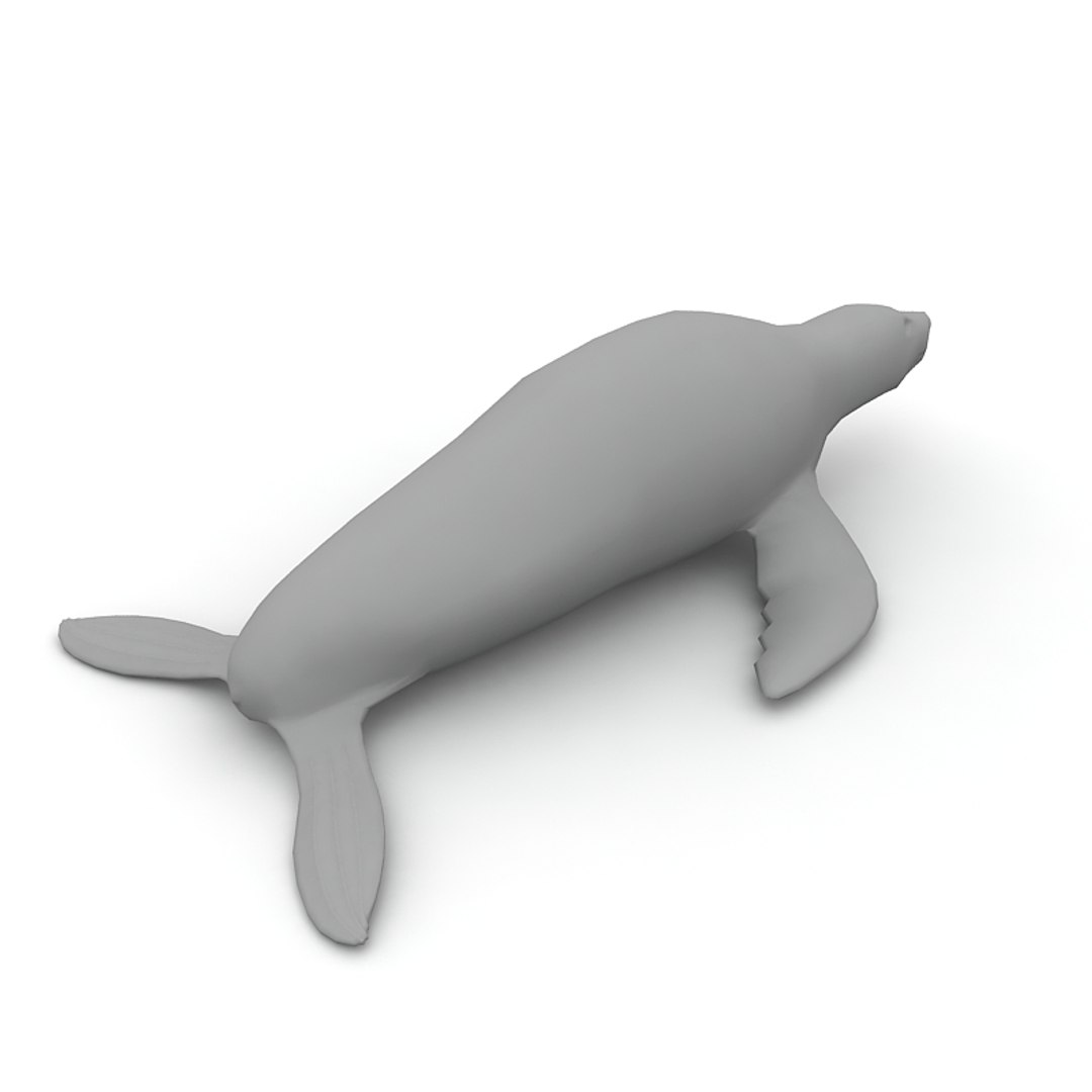 3d Fbx Polygonal Fur Seal