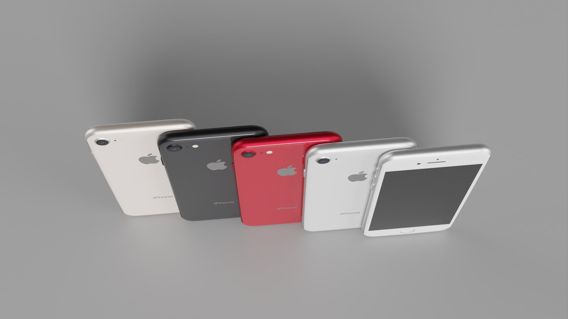 3D model iPhone 8 All Colors Smartphone - TurboSquid 2080637